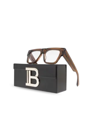 Balmain Rectangle Prescription Glasses - Brown