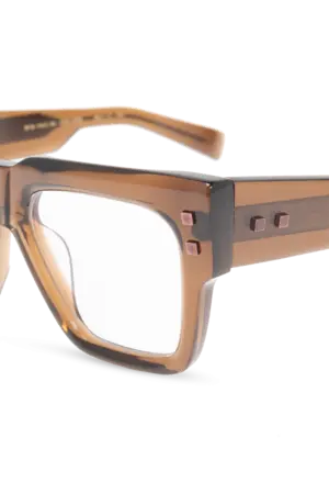 Balmain Rectangle Prescription Glasses - Brown