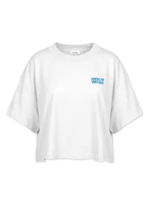 American Vintage T-shirt With Printed Logo - White