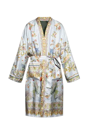 Etro Silk Robe - Light Blue