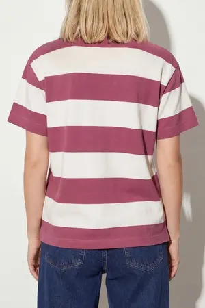 Munthe Striped Cotton Polo - Pink