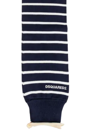 Dsquared2 Striped Scarf - Navy Blue