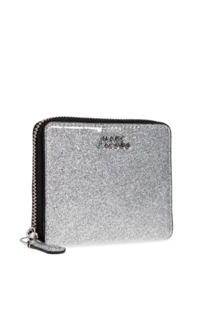 Marc Jacobs Brocade Wallet With Logo - Silver