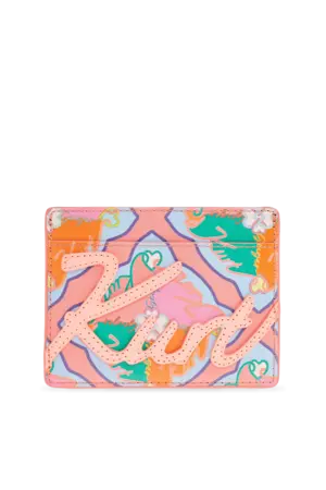 Kurt Geiger Leather Cardholder With Logo - Multicolour