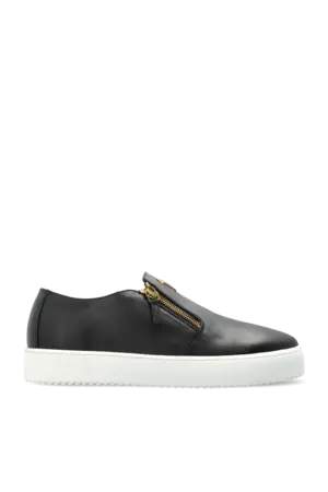 GIUSEPPE ZANOTTI Leather Sneakers - Black