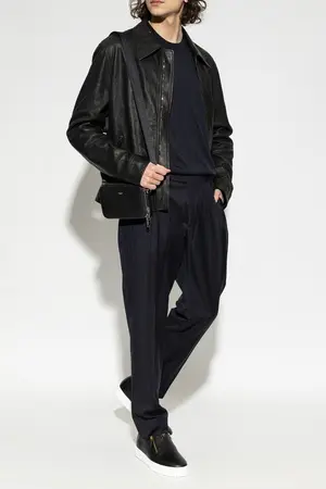 GIUSEPPE ZANOTTI Leather Sneakers - Black