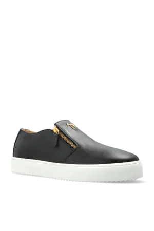 GIUSEPPE ZANOTTI Leather Sneakers - Black
