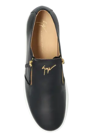 GIUSEPPE ZANOTTI Leather Sneakers - Black