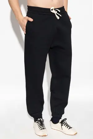 JIL SANDER Sweatpants With Cuffed Legs - Black