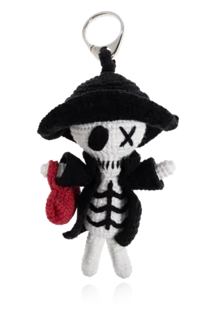 Alexander McQueen Handmade Doll Keychain - Black