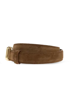 Lié Studio Suede Belt With Gold-tone Buckle