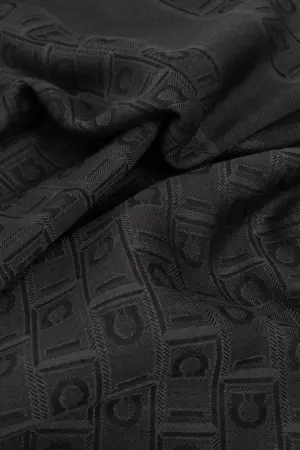 FERRAGAMO Scarf With Monogram - Grey