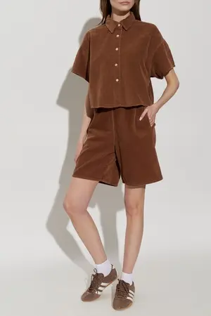 American Vintage Corduroy Boxy Shirt - Brown