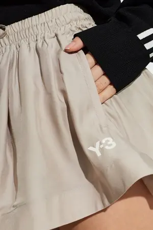Y3 Logo Shorts - Beige