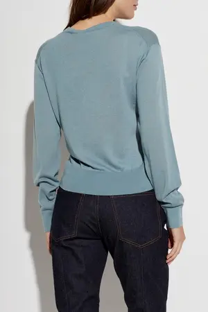 BY MALENE BIRGER Long Sleeve Fine Knit Sweater - Blue