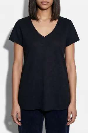 American Vintage V-neck T-shirt - Black