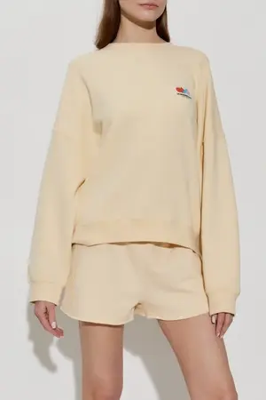 American Vintage Printed Oversized Sweatshirt - Cream