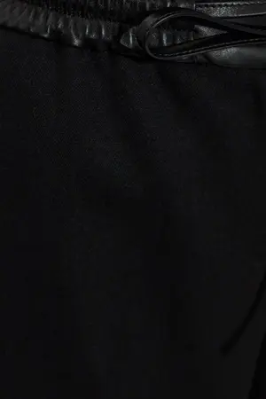 Alaïa Wool Palazzo Trousers With Leather Belt