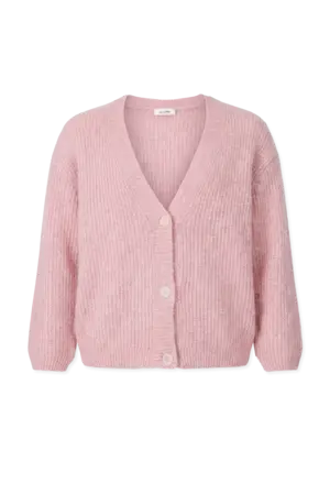 American Vintage V-Neck Cardigan Pink