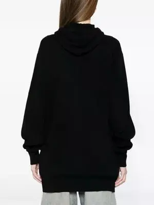Balenciaga Logo-embroidered Cable-knit Hoodie