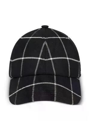 COURREGES Signature Check Cap - Black
