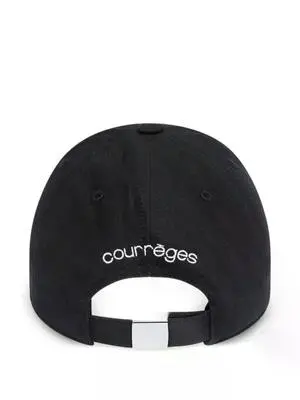 COURREGES Signature Logo Cap - Black
