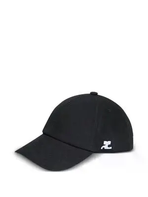 COURREGES Signature Logo Cap - Black