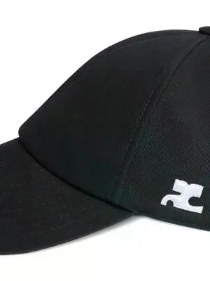 COURREGES Signature Logo Cap - Black