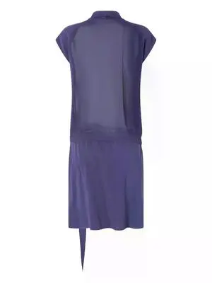 Pinko Tie-waist Sheer Panel Dress