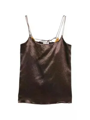 ALYSI Strapless Top - Brown
