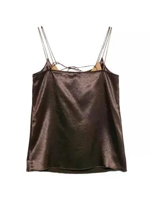 ALYSI Strapless Top - Brown