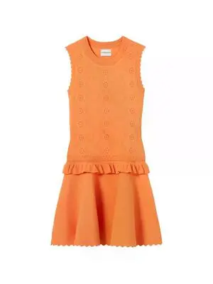 Claudie Pierlot Ruffled Hem Mini Dress - Orange