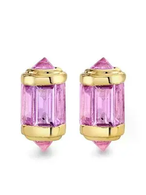 Shay Sapphire Stud Earrings - Gold