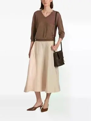 SLOWEAR V-neck 3/4 Sleeve T-shirt