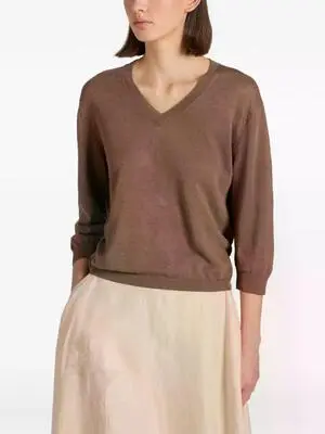 SLOWEAR V-neck 3/4 Sleeve T-shirt