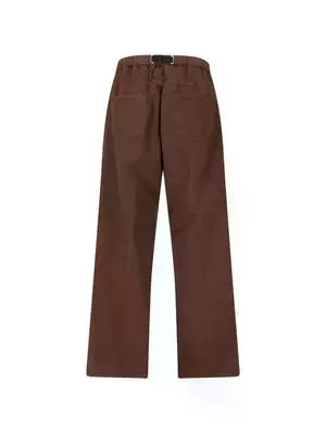WHITE SAND Belted Trousers - Brown