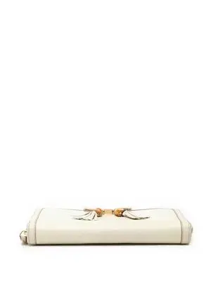 Gucci 2000-2015 Leather Bamboo Tassel Continental Wallet Long Wallets