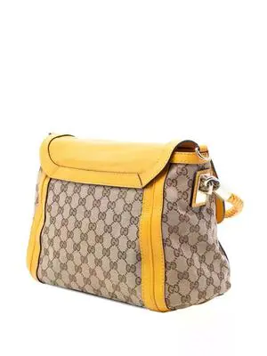 Gucci Gg Canvas Bella Flap Satchel - Yellow
