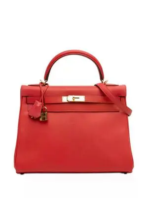 Hermès Evercolor Kelly Ii Retourne 32 Satchel - Red