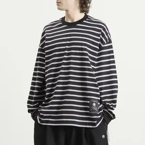 MASTERMIND WORLD Fine Gauge Stripe Long Sleeve T-shirt