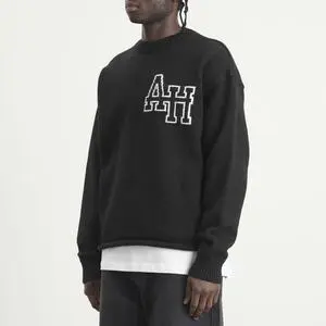 ANNIE HOOD Knit Jumper With Collegiate Logo