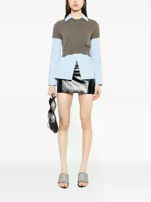 Alexander Wang Prestyled Knit Vest Shirt - Brown