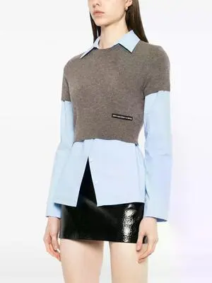 Alexander Wang Prestyled Knit Vest Shirt - Brown