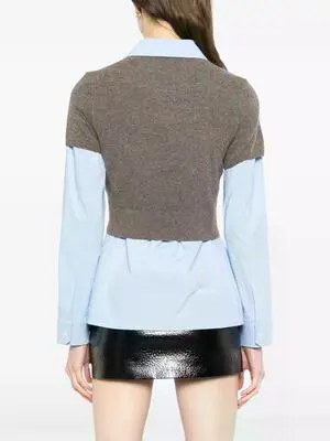 Alexander Wang Prestyled Knit Vest Shirt - Brown