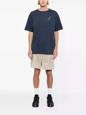 AGNES B. Logo-embroidered T-shirt - Blue