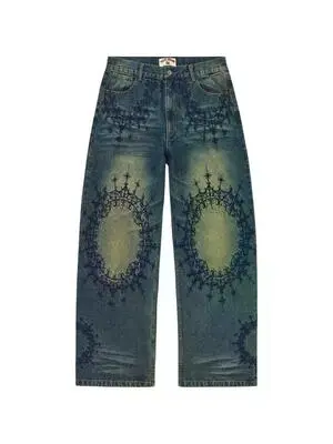 VALE FOREVER Celestial Embroidered Jeans