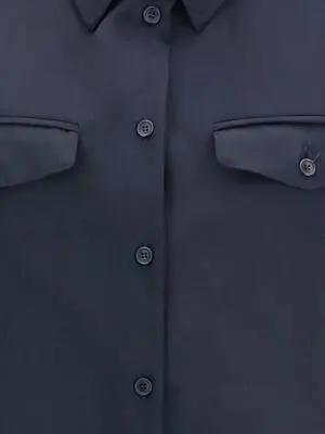 CRUNA Wool Overshirt With Pocket Detail - Blue
