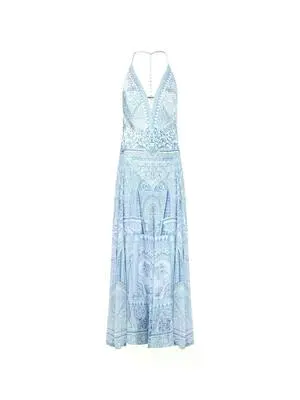 Camilla The Hum Of The Alhambra Hardware Detail Slip Dress - Blue