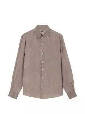 MC2 SAINT BARTH Raphael Shirt In Pure Linen - Brown