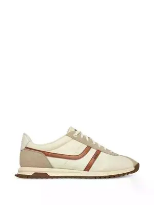 BOSS Logo Trainers With Faux Suede Trims - Neutrals